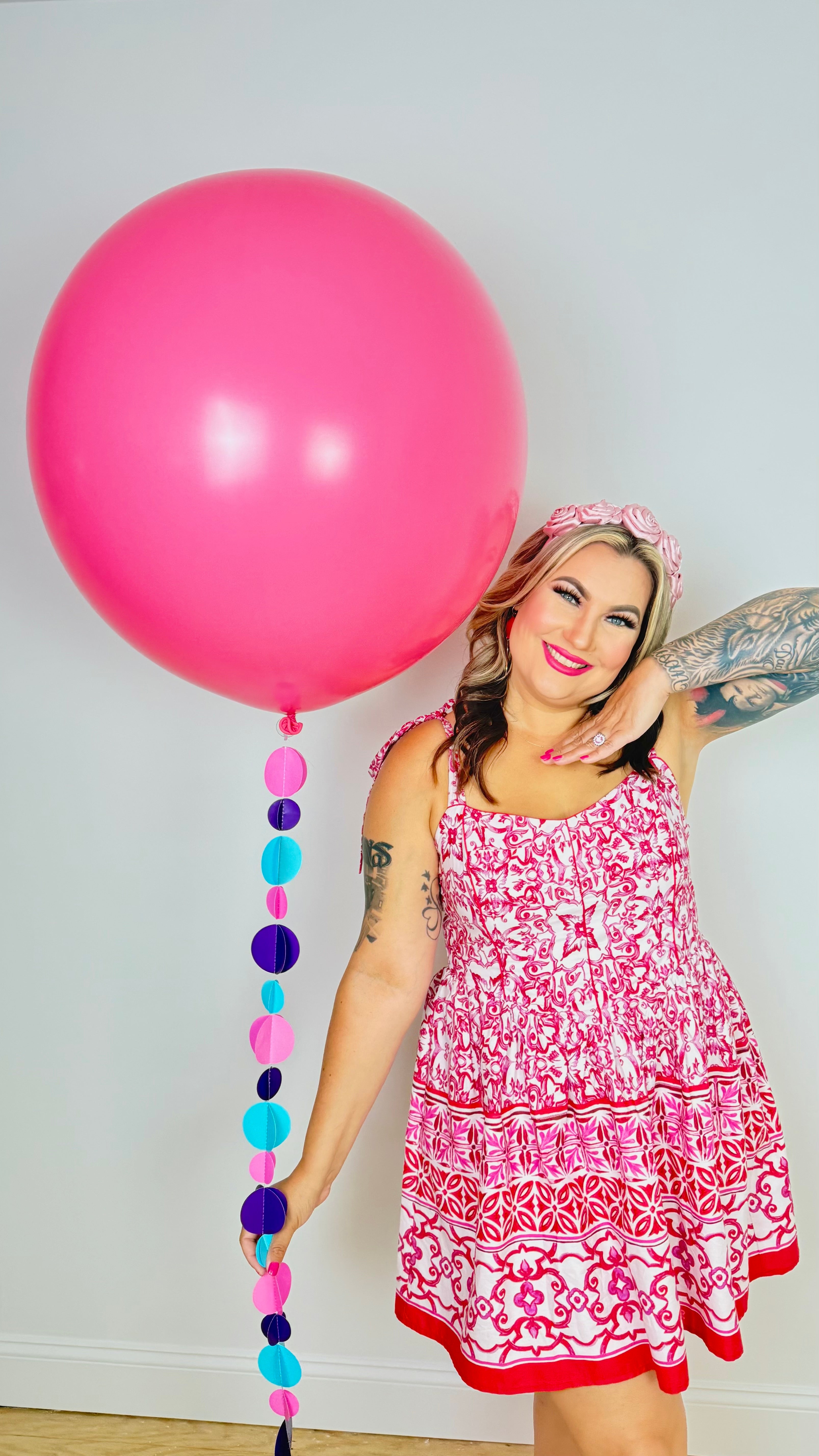 Jumbo Helium Balloon with a Customized Tassel Tail | LUX POPPIN